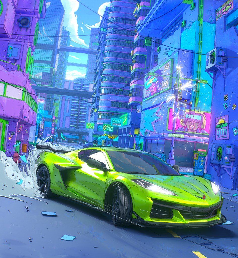 Chevrolet Enters the NFT Space With a Neon Green Corvette - COOL HUNTING®